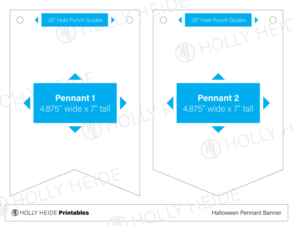 Halloween Pennant Banner Printable → Holly Heide